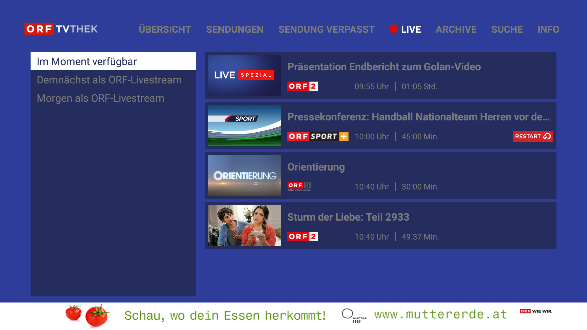ORF-TVthek: Video on demand: Amazon.de: Apps für Android