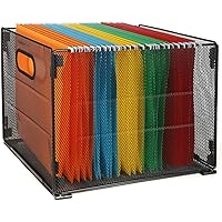Samstar Hanging File Folder Box, Mesh File Organiser Box Crate Folder ...