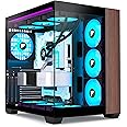 FOIFKIN M9 PC Case -Walnut front panel, Pre-Installed 3 PWM ARGB Fan, ATX Mid-Tower Gaming PC ...