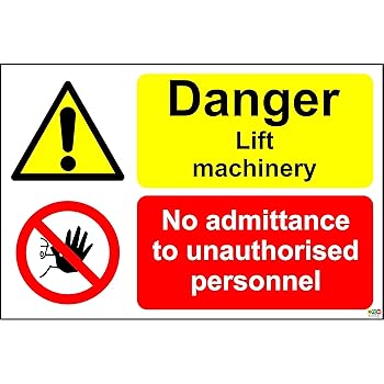Danger lifting in progress. No unauthorised persons beyond this point ...