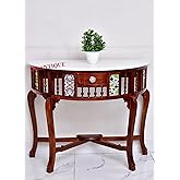 Kamoni Traditional Half Round (D) Shape Console Table Solid Teak Wood ...