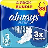 Always Ultra Night Sanitary Towels with Wings, Size 3, 40 Instant Dry ...