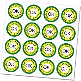 PG Creations QC Passed Ok Tested Stickers for Quality Check, 15x15 mm ...
