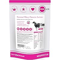 PINK SUN Whey Protein Isolate Powder Unflavoured 1kg (or 3kg 92% ...