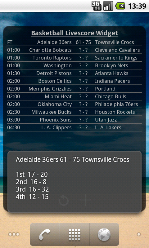 Basketball Livescore Widget : Amazon.co.uk: Apps & Games
