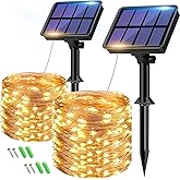 Lezonic Solar String Lights Outdoor, 2Pack Total 240 LED/80FT Solar ...