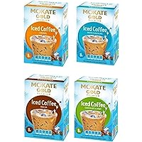 Mokate Gold Premium Iced Coffee Caramel, Mocha, White Chocolate and Chocolate & Mint Flavour 4 ...