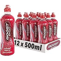 Boost Sport Drink Tropical Berry Flavour, 500ml x 12 pack Bottles with ...