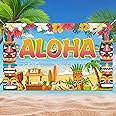 Koliphy Aloha Banner for Hawaiian Party Decoration, Hawaii Summer ...