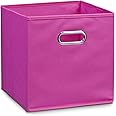 Zeller 32 x 32 x 32 cm Storage Box, Pink/Fleece : Amazon.co.uk: Home ...