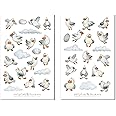 Möwen Sticker Set - Aufkleber Meer, Journal Sticker, Sticker Maritim ...