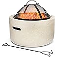 VonHaus Fire Pit – 2 in 1 Firepit with BBQ Cooking Grill for Outdoor ...