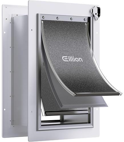 Large Ownpet Extreme Weather Energy Efficient Aluminum Pet Door With ...