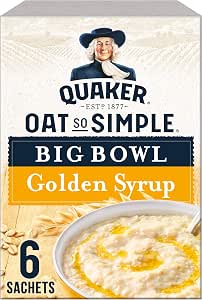 Quaker Oat So Simple Big Bowl Golden Syrup 6 x 49.6 g (Pack of 8 ...