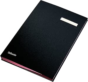 Esselte A4 Signature Book with 20 Card Dividers, Black : Amazon.co.uk ...