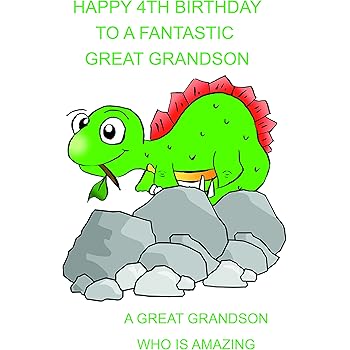 Happy 4th Birthday Grandson Card: Amazon.co.uk: Kitchen & Home