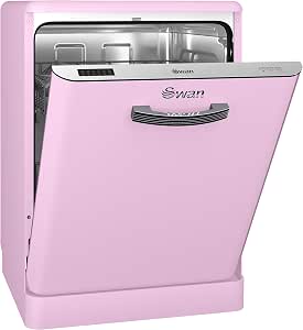 Swan SDW7040PN Retro Dishwasher, Pink : Amazon.co.uk: Large Appliances