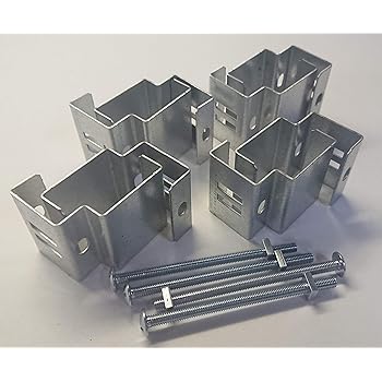 Postfix Slotted Concrete Fence Post Brackets to Fit 4" x 4" Posts 4 ...