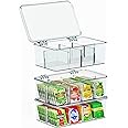 KICHLY Plastic Tea Bag Holder (Pack of 3) Plastic Tea Box Organizer ...