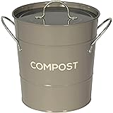 Light Blue Metal Kitchen Compost Caddy - Composting Bin for Food Waste ...