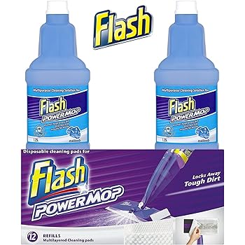 Flash Power Mop All Floors Cleaner Refill, 12 Cleaning Pads (Pack Of 4 ...