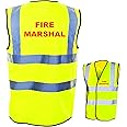 FIRE MARSHAL HI VIZ VIS WAISTCOAT VEST TABARD JACKET MARSHAL SAFETY ...