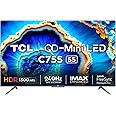 TCL 139 cm (55 inches) 4K Ultra HD Smart QD-Mini LED Google TV 55C755 (Black) : Amazon.in ...