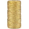 jijAcraft 100M Gold String, 1.5MM Gold Thread Twine, Metallic Thread ...