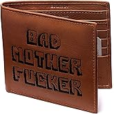 Bad Mother Fucker - Embroidered, Real Leather, Tan, Free CC Wallet ...