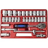 Inditrust 32Pcs 1/2" inch Combinational Ratchet Socket Wrench Spannar ...