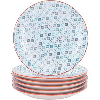 Nicola Spring Patterned Dinner Plates - 3 Designs, 255mm (10") - Set of ...