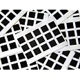 150 Black Square Stickers - Sticky Coloured Self Adhesive Squares for ...