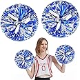 arrderly 2 Pieces Metal Foil Cheer Ball Set, Cheerleading Pom Poms with ...