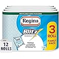 Regina Blitz Household Towels – 12 Rolls Per Pack, 3-ply Kitchen Roll, 70 Sheets Per Roll, Paper ...
