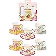 Talking Tables Pack of 24 Vintage Floral Cup & Saucer Afternoon Tea Set ...