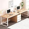 ZCSOUDP Two Person Desk with Drawers, Extra Long Double Desk for Home ...