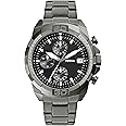Buy Fossil Bronson Analog Black Dial Gray Band Men's Stainless Steel ...