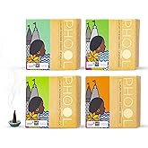 PHOOL LUXURY INCENSE Natural Incense Cones (Bundle Pack of 4) I Special ...