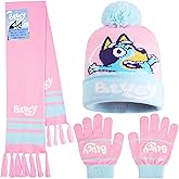 Bluey Hat and Gloves Set | Pink Winter Accessories for Girls : Amazon ...