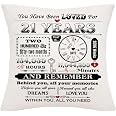 Hardeson 21 Years Old Gift for Women & Men Inspirational Cushion Covers ...