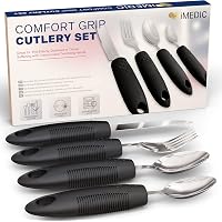iMedic Designer Easy Grip Cutlery for Adults - 1 Set of Utensils for ...