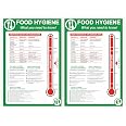 2 x Food Hygiene Posters for Kitchen 297x210mm (A4 x 2) Self-Adhesive ...
