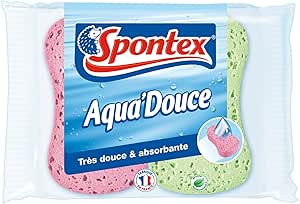 SPONTEX Eponge Aquadouce - Lot de 3 packs de 2 éponges salle de bain ...