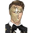 Smiffys Deluxe Metal Filigree Phantom Mask, Gold , Eyemasks Fancy Dress ...