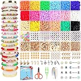 Clay Beads 8500 Pcs 2 Boxes Bracelet Making Kit - 24 Colors Polymer ...