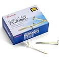 Officemate Round Head Fasteners, 1.5 inch Shank, Brass Plated, Box of ...