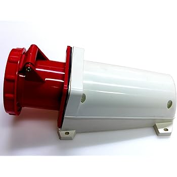 63 amp 3 pin socket wall/surface mount 220V - 250V IP67 2P+E waterproof ...