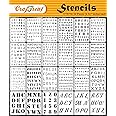 CrafTreat Reusable Letter & Number Stencils - 24 Pack, 7x4.5 Alphabet ...