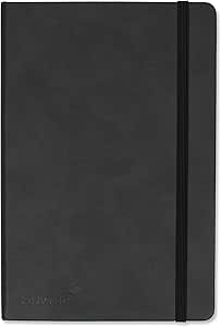 Silvine A5 Executive Soft Feel Notebook Black. 160 Pages (80 Sheets) Ruled 7mm feint. Ref 197BK ...