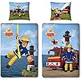 Character World Reversible Fireman Sam Bed Linen, 100 x 135 cm, 60 x 40 ...